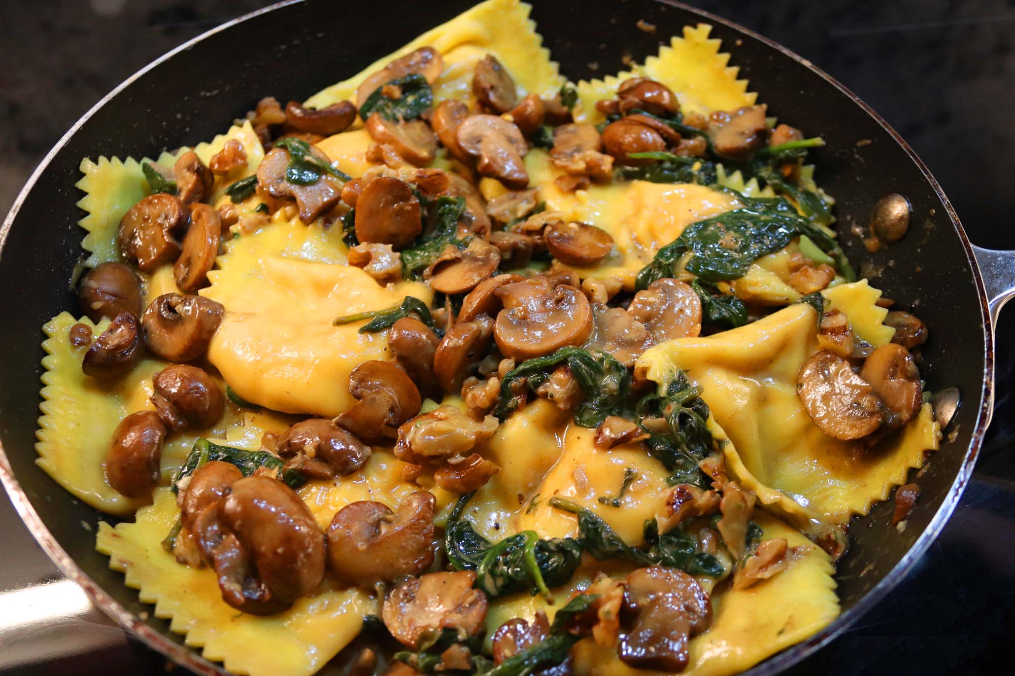 Sweet Potato Ravioli with Sautéed Mushrooms and Toasted Walnuts ...