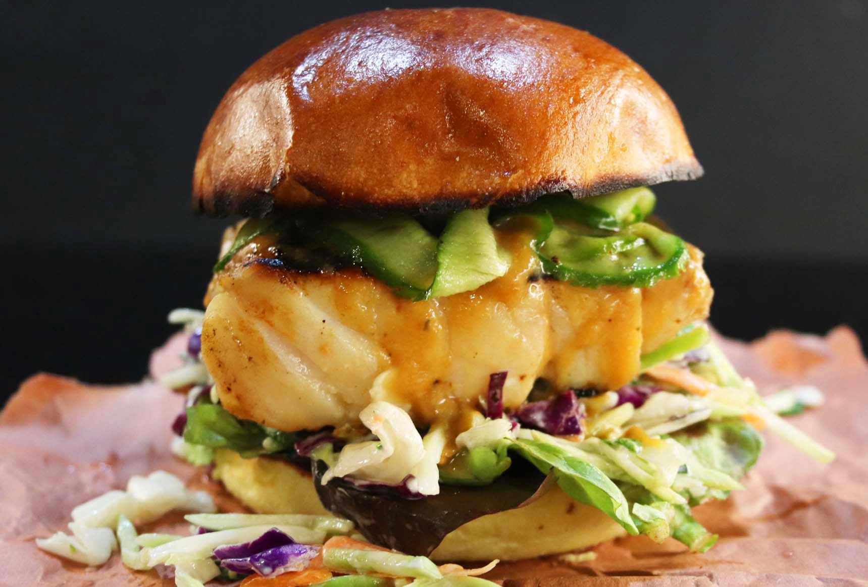 Miso Marinated Cod Burger - Inspired Cuisine